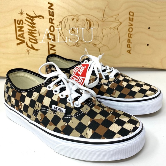 Vans | Shoes | Vans Authentic Checkerboard Brown Womens Canvas | Poshmark